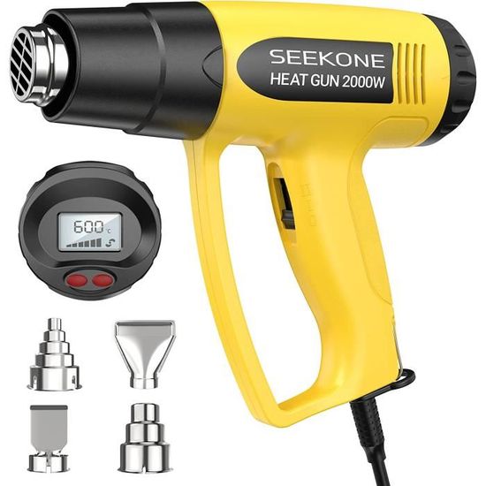 Décapeur Thermique 2000w 100℃-600℃ Pistolet À Chaud Écran Lcd Numérique ...