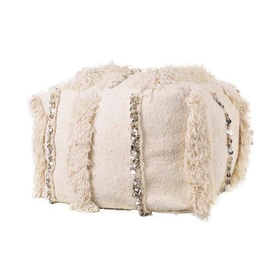 Housse pour pouf de sol Hendira fait main U Multicolore - Cdiscount Maison