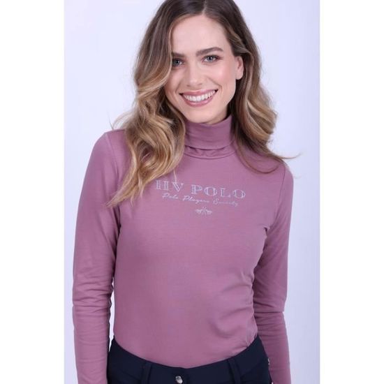 Pull col roulé femme HV Polo Adeline - mauve - XS - manches longues Mauve - Cdiscount Sport