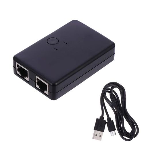 Commutateur Réseau 2 ports Internet Splitter Hub Portable Travel switch ...