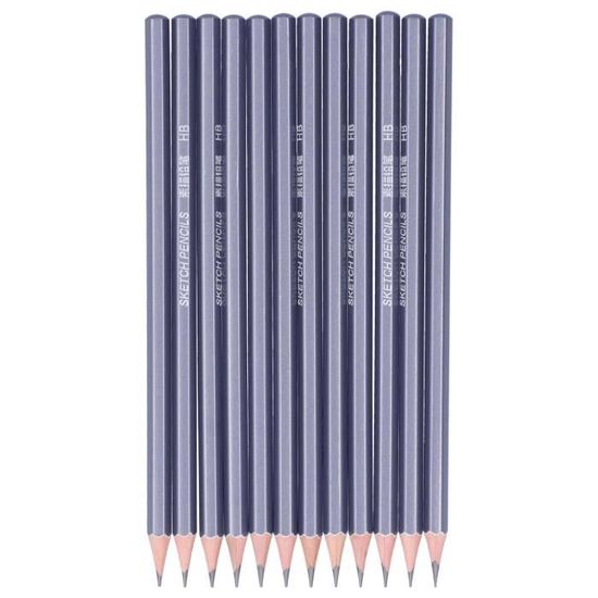 SALUTUYA Crayons graphite Ensemble de crayons en Graphite professionnels, 12 pièces, durs, pour ...