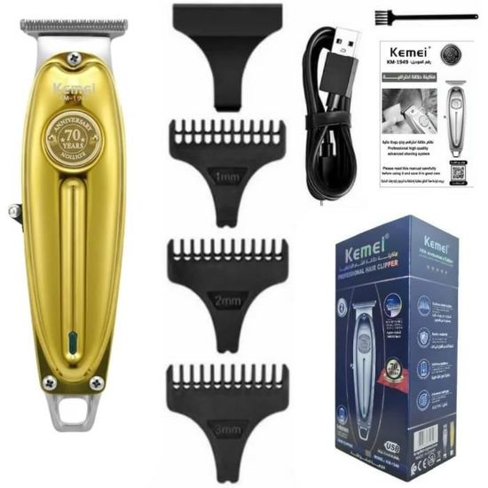 Professional Beard & Hair Trimmer For Men, Cordless T-Blade Outliner ...