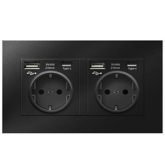Prise De Courant Intégrée. Prise Multiple Avec 2 Prise, 2 Usb A, 2 Usb ...