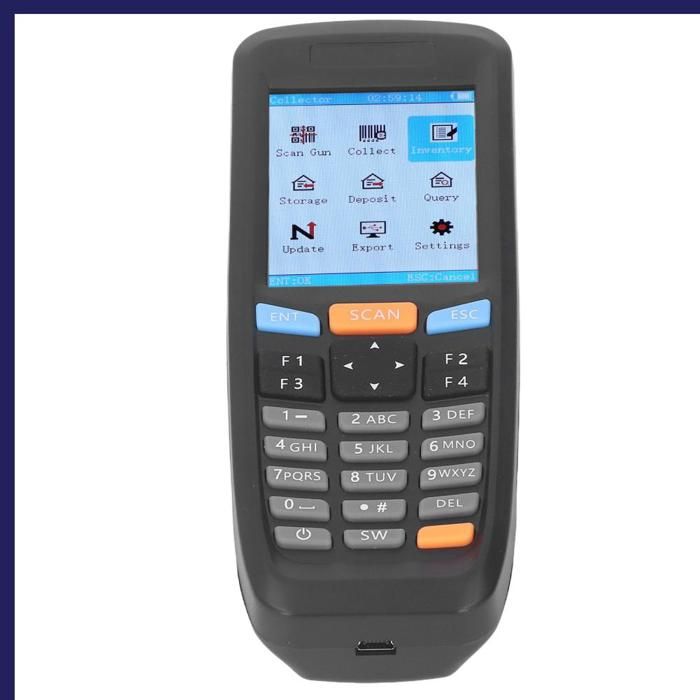 Scanner de codes-barres portable sans fil avec écran couleur de 2,8 ...