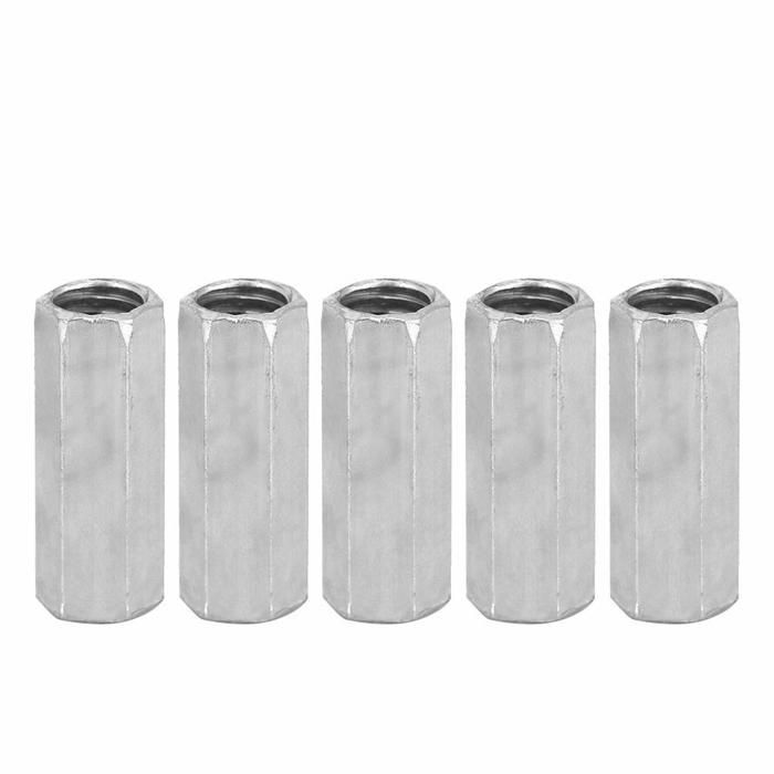 10 pcs M8 Long Rod Écrou Hexagonal En Acier Au Carbone Écrous À Vis Entretoise Vis Écrou ...