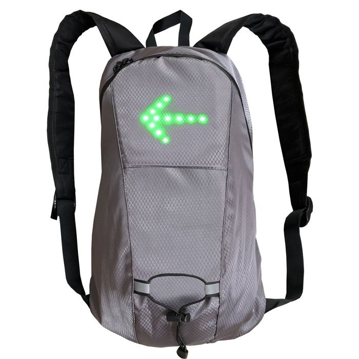 ORNII Sac à Dos LED Réfléchissant Clignotant Gris - Télécommande sans ...