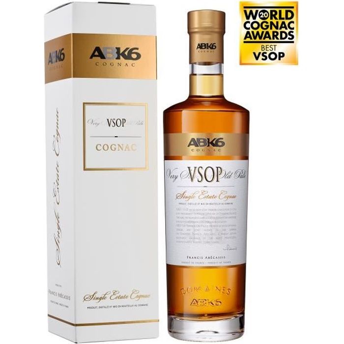 ABK6 Cognac VSOP - bouteille 70 cl 40° étui individuel - La cave Cdiscount