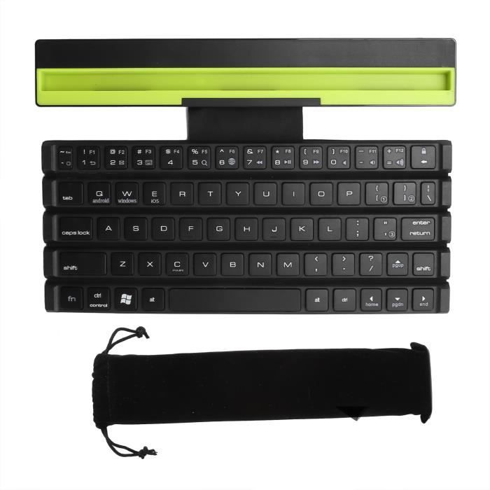 Akozon Clavier portable en rouleau Clavier pliant sans fil Bluetooth ...