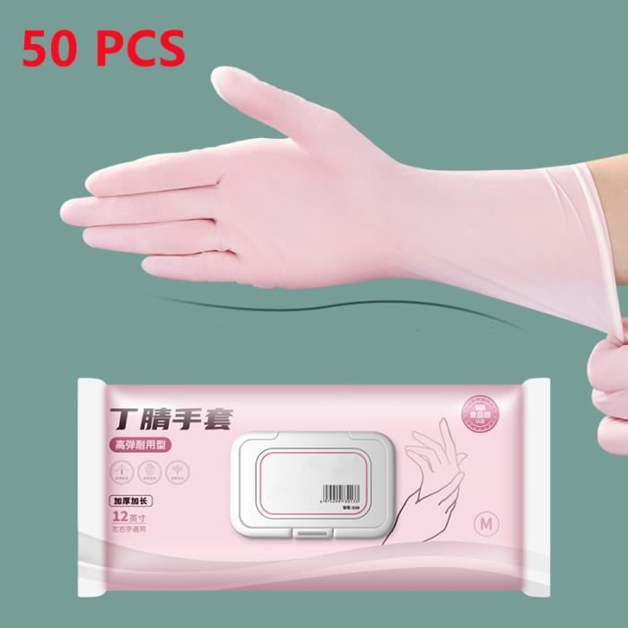 Gant ménage-vaisselle,Gants NitCarter en latex rose,gants de poulet ...