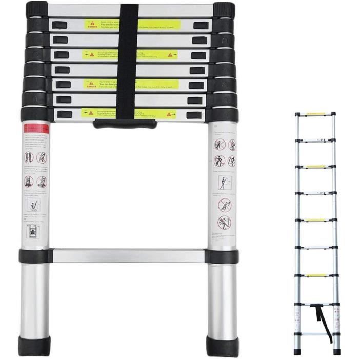 Échelle Télescopique De 2,6M Échelle Extensible Multifonction Échelle 9 ...