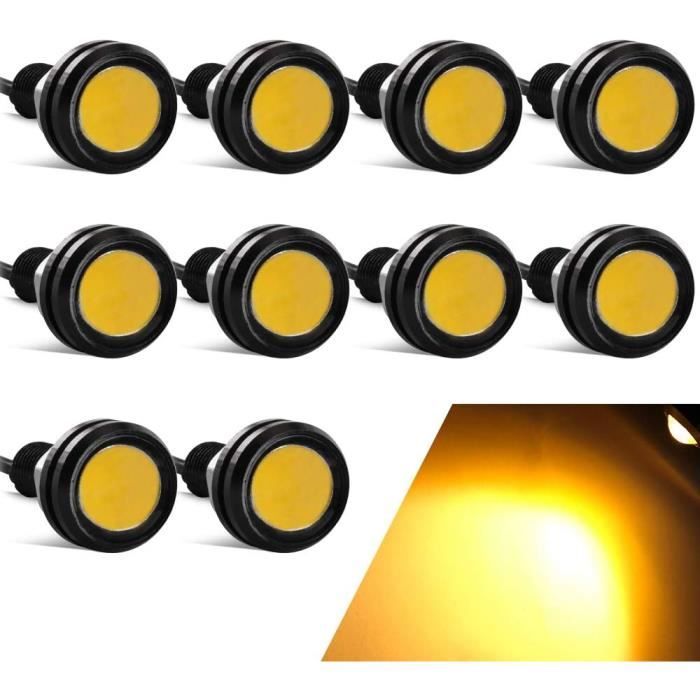 10Pcs Haute Puissance 23Mm 9W Oeil D'Aigle Led Pour Voiture Lumière ...