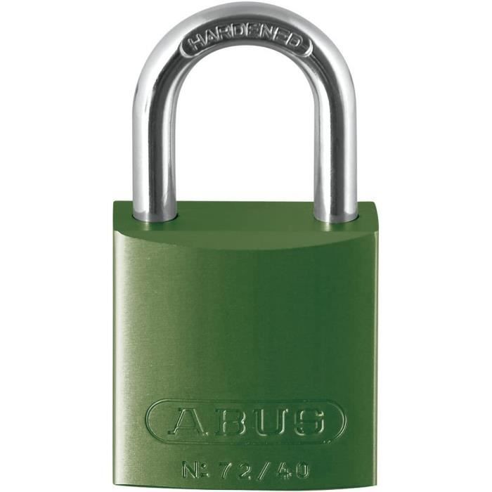H24 43600 Cadenas à clé en aluminium Consignation 72-40 Vert[513 ...