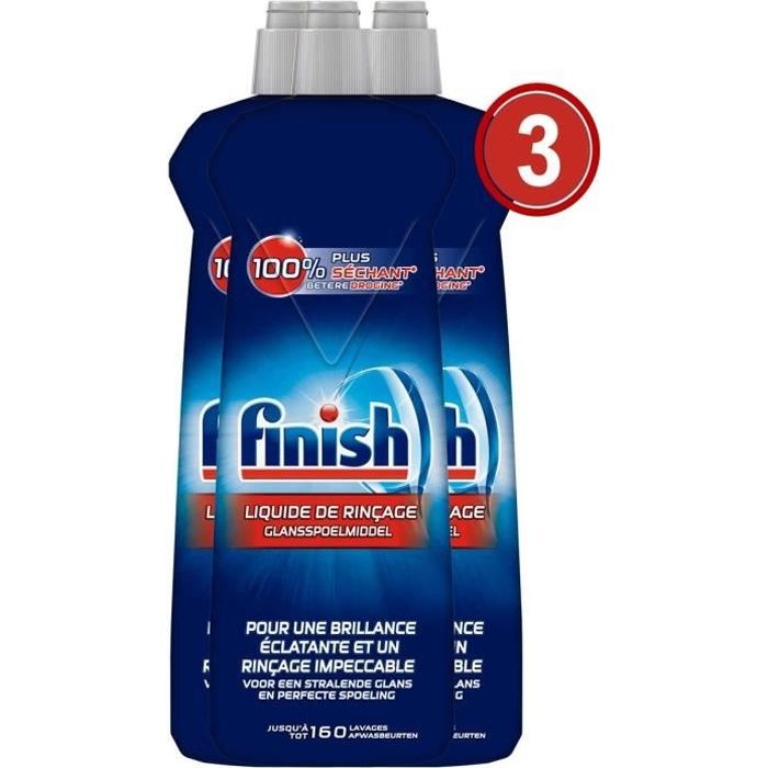 Finish Liquide de Rinçage Lave-Vaisselle Brillance et Séchage 800 ml ...