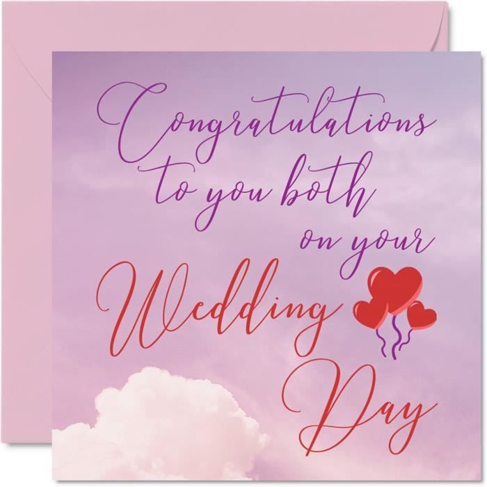 Cartes de mariage pour mariée et marié – Congratulations To You both ...