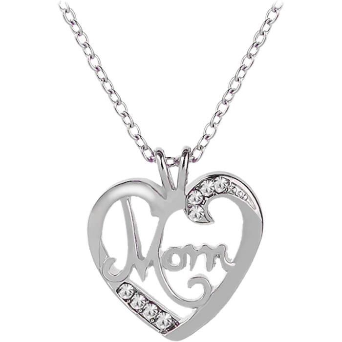 Collier - Fête Des Mères - Pendentif Coeur - Bijoux Tendance Pour Femme ...