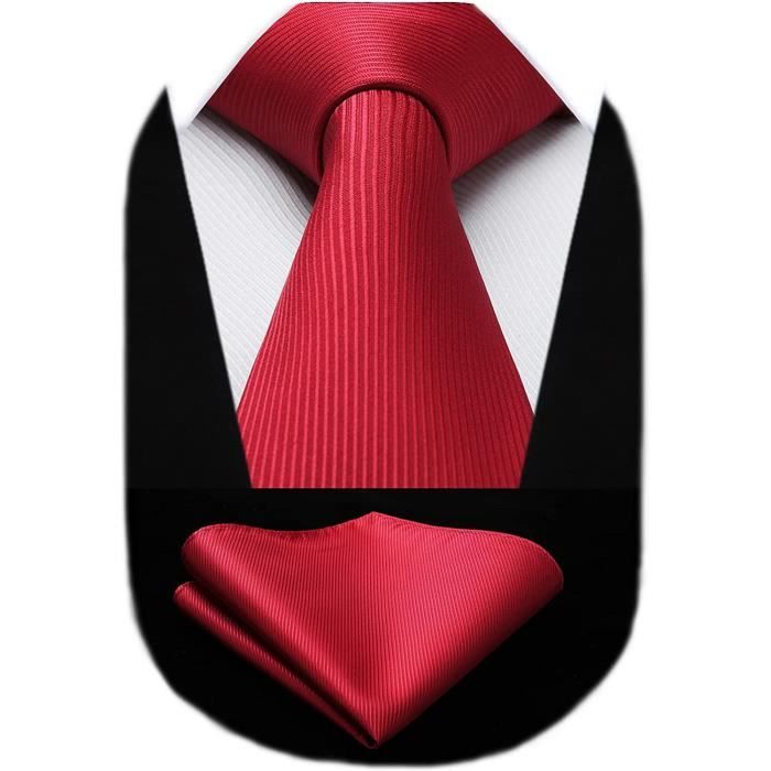 Cravate Homme Mouchoir Élégant Classique Rayé Cravates Pour Hommes Et ...