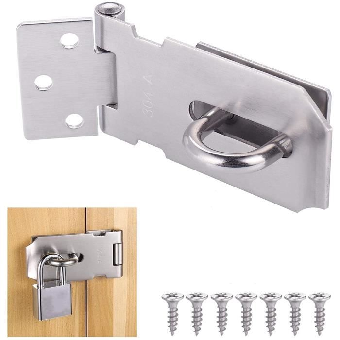 Loquet porte - Moraillon de Cadenas - Acier Inoxydable - Durable - Anti ...