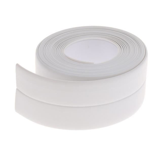 Mastic,Bande adhésive imperméable en PVC blanc pour salle de bain ...