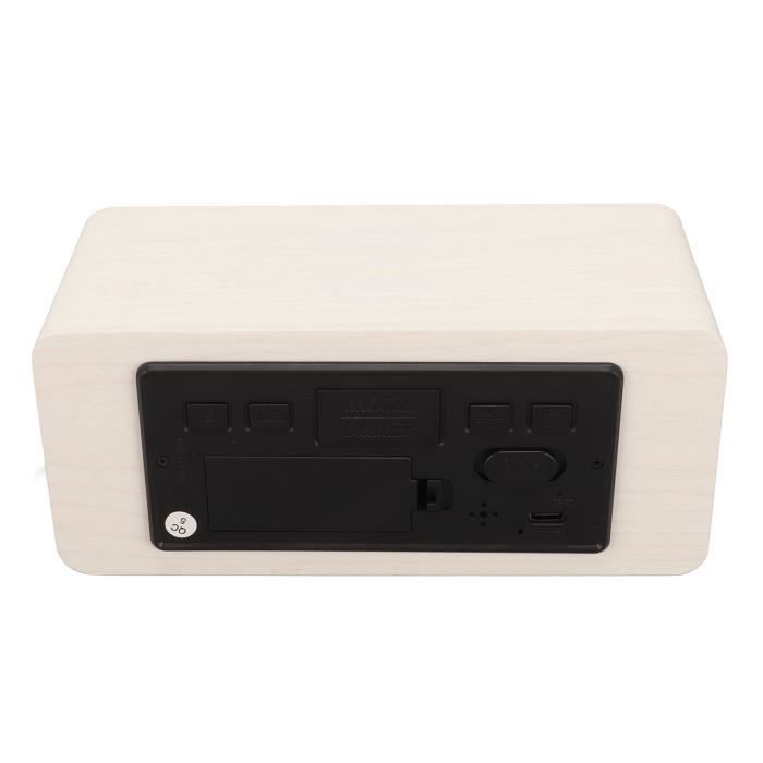 Réveil numérique en bois de haute qualité Chargement sans fil Mode Week ...