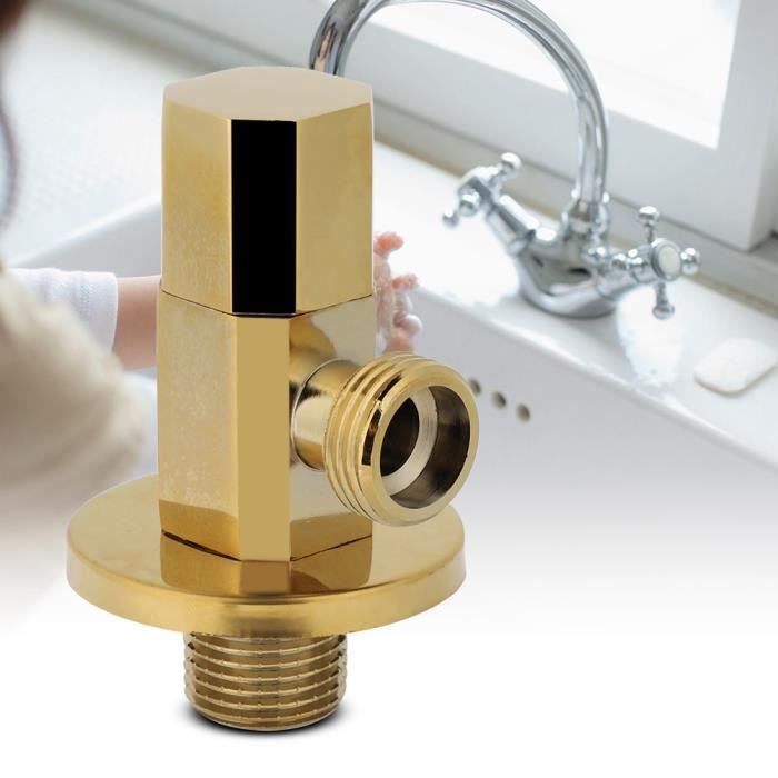 EJ.life Faucet Angle Valve, Brass Water Valve Shut Off, Bathroom Use ...