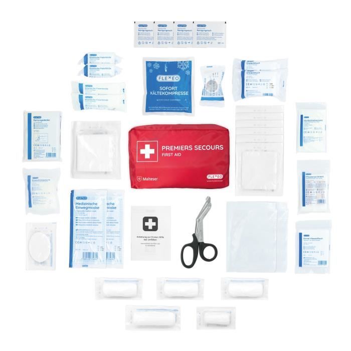 FLEXEO Trousse de premiers secours pour l'entreprise et la maison - trousse médical - premiers ...