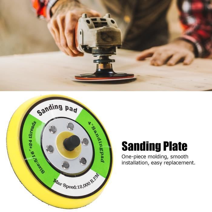 JIN-Plateau de machine à polir - Support de ponceuse ronde 4 pouces ...