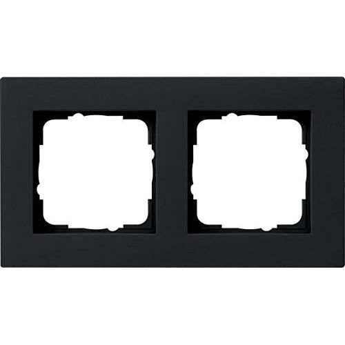 GIRA 0212095 CADRE DE FINITION POUR MONTAGE PLAT 2 PRISES E2 NOIR MAT ...