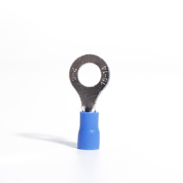 100pcs Connecteur isolé annulaire, borne de sertissage électrique, connecteur de fil de câble,1. ...