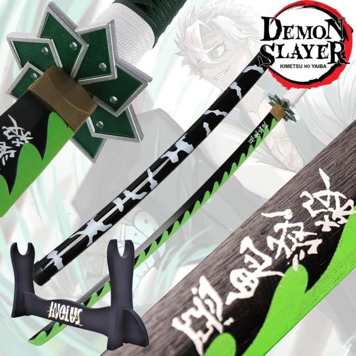 Pack Katana décoratif Sanemi Shinazugawa Demon Slayer + Support Katana ...