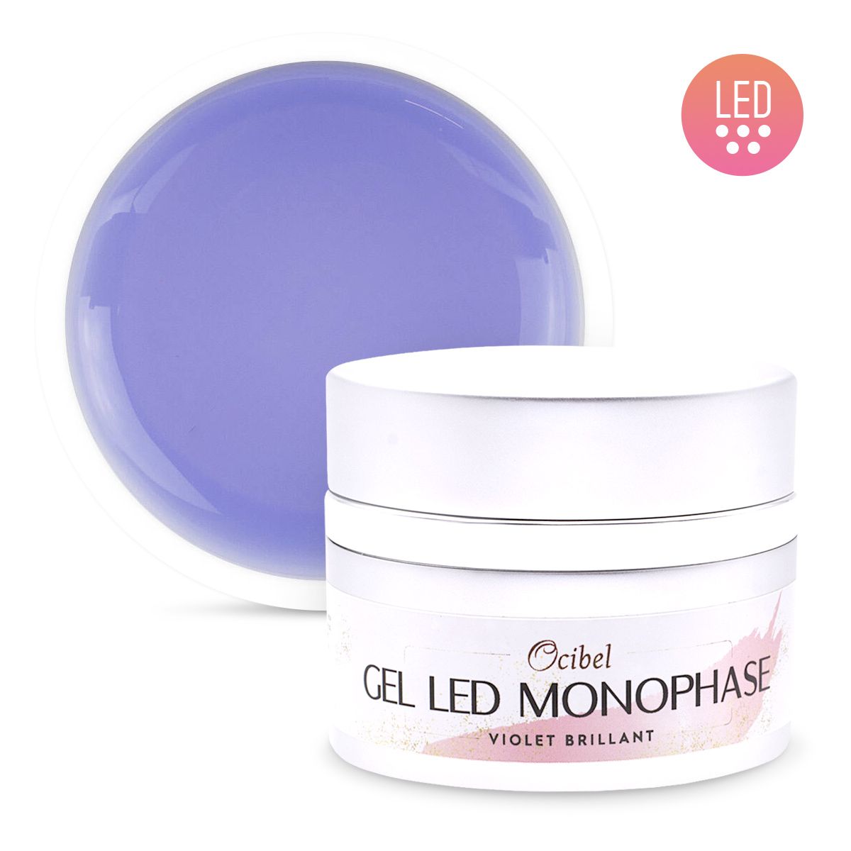 Gel LED Monophase Violet Brillant 50 g - OCIBEL - Auto-égalisant ...