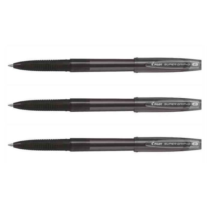 Stylo à bille - PILOT - SUPER GRIP G - Noir - Pointe fine ...