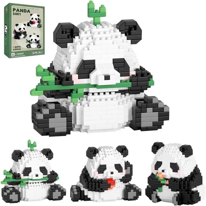 Panda Mini Briques De Construction 3 En 1 - Jouet De Construction Panda - Cadeau Pour Enfants Et ...