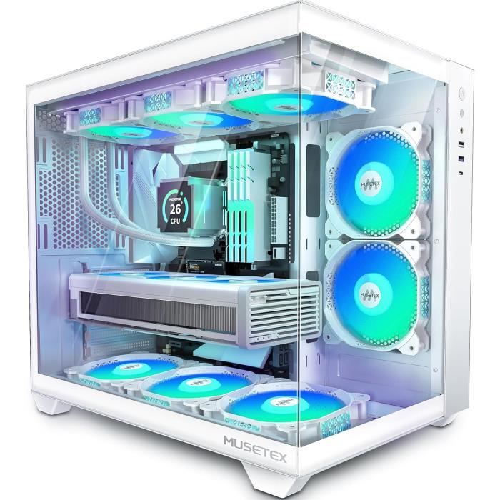 Boitier Pc Atx,5 Ventilateurs Pwm Argb Préinstallés,Support Rad 360Mm ...