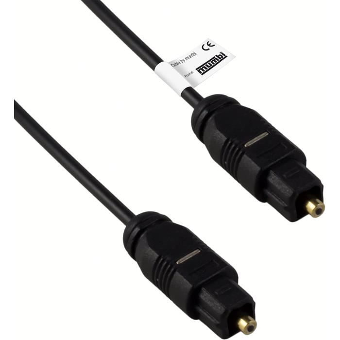 Mumbi 08428 Câble audio optique (fiche Toslink à fiche Toslink ...