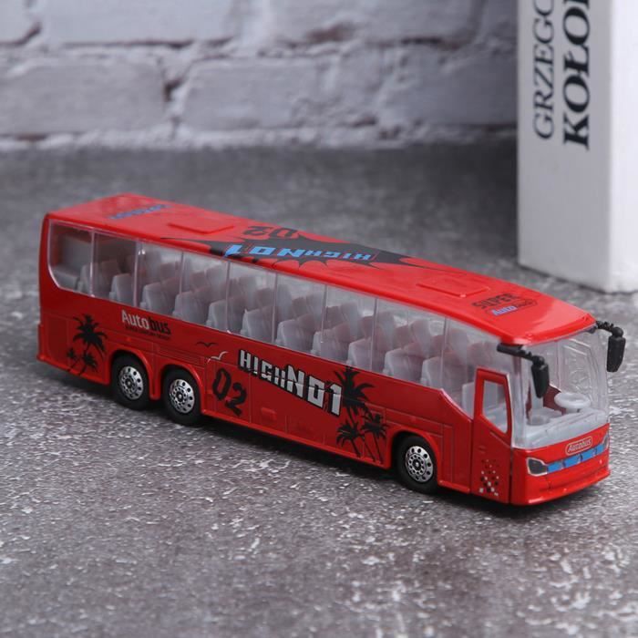 TMISHION jouet pour enfants 1:50 Simulation Transit Bus Model Toy Alloy ...