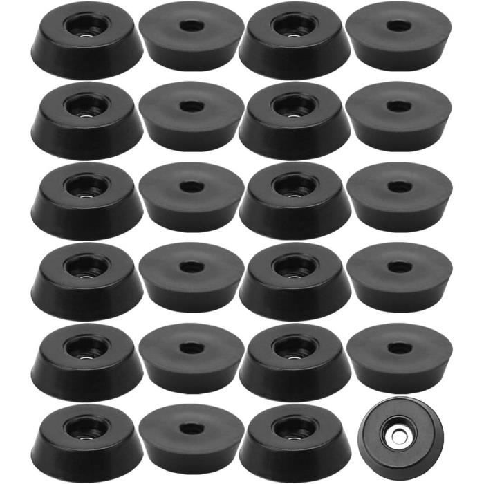 24Pcs Patin Pied Chaise Meuble Caoutchouc Tampon Pare-Choc Embout Jambe ...