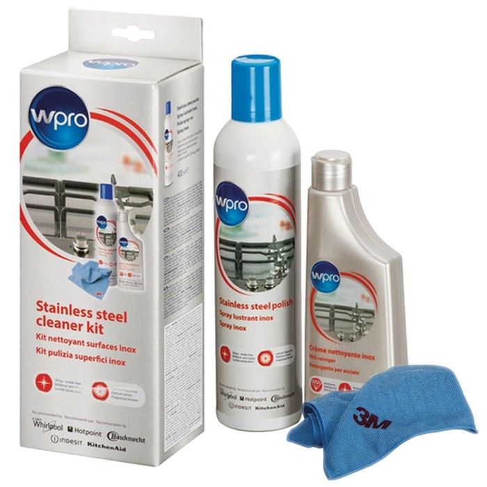 Kit nettoyant inox - WPRO - crème inox 250 ml - polish inox 400 ml ...