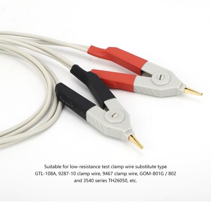 Câble de test - YOSOO - Clip de test de pont - 4 terminaux - Résistance ...
