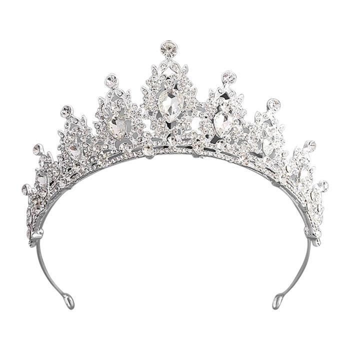 Couronne de Mariage - ZERODIS - Alliage et Verre - Blanc - Accessoire ...