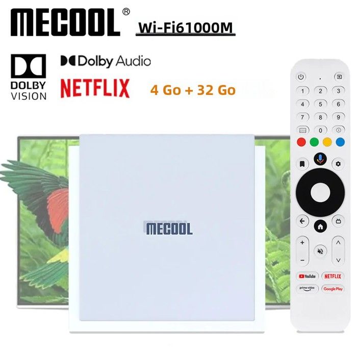 MECOOL KM2 PLUS DELUXE 32GB Netflix 4K Android TV BOX Google TV Dolby ...