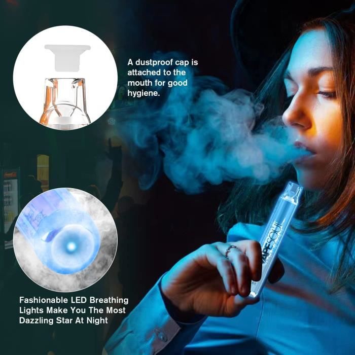 LED Cristal Cigarette Électronique Jetable Puff Bar Sans Nicotine 800 ...