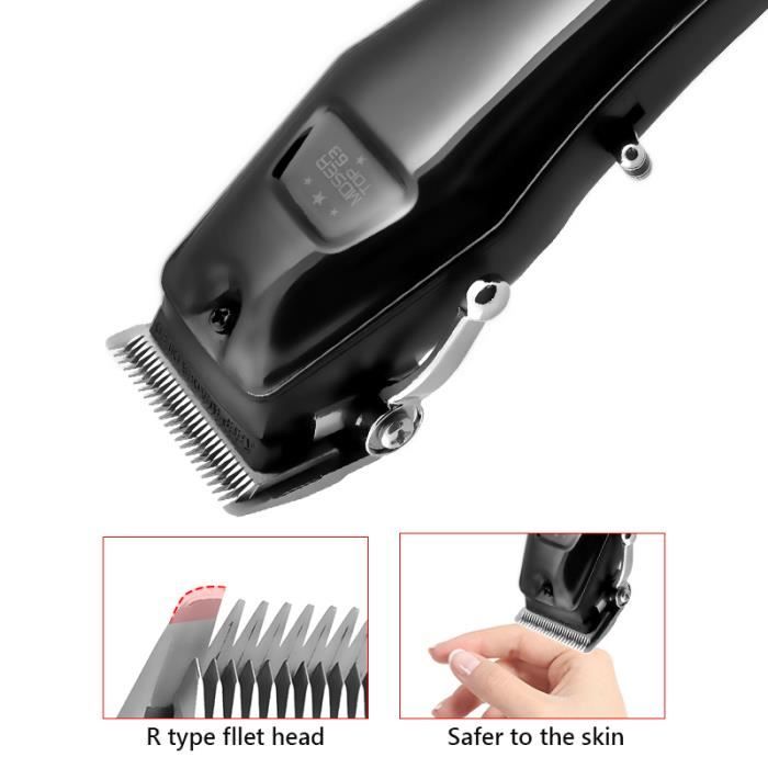 Aucune boite Professional Barber Cordless Hair Clipper Cutting For Men Adjustable Electric Hair Trimmer Recha Cdiscount Electromenager