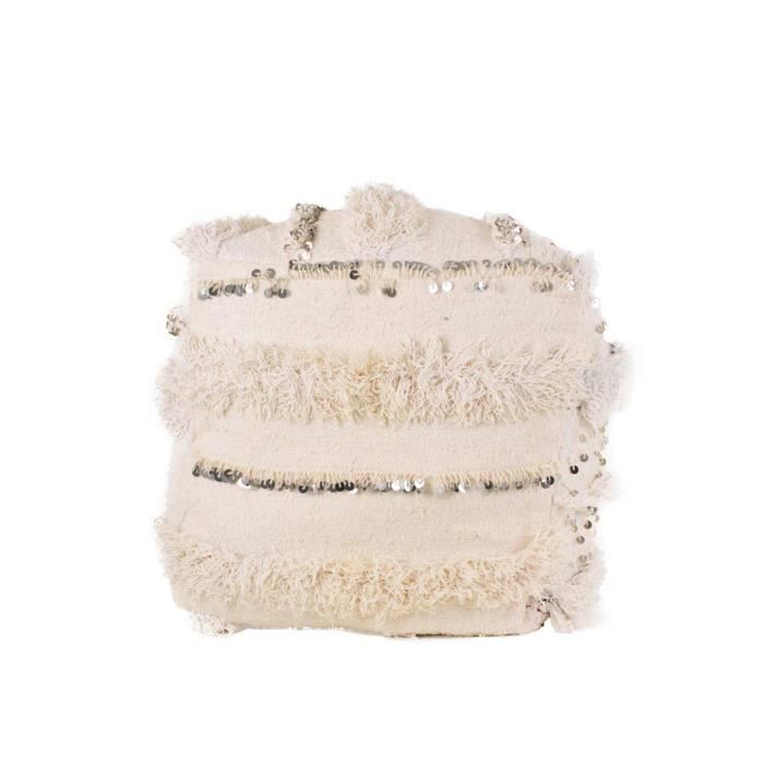 Housse pour pouf de sol Hendira fait main U Multicolore - Cdiscount Maison