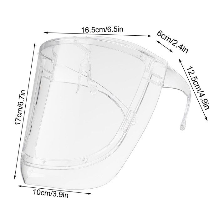 Plastic transparent face screen mask anti-dust high-definition anti-fog ...