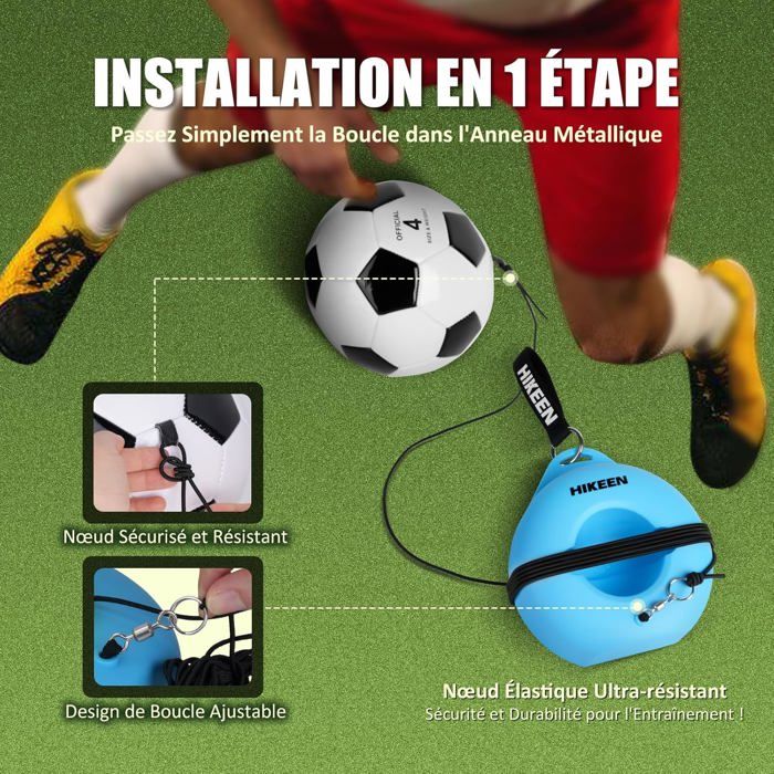 Hikeen Kit Entrainement Foot avec Base Métallique et Ballon: Accessoire ...