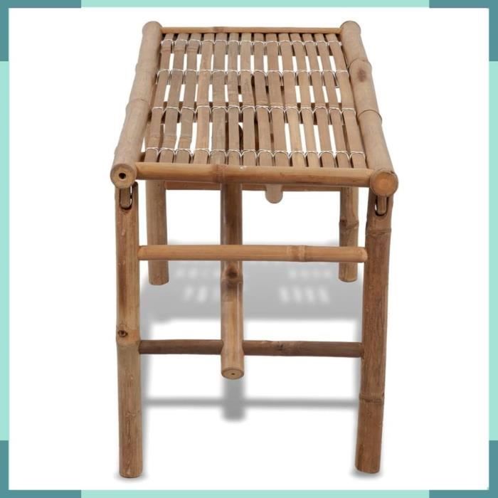 ASHATA Banc de jardin pliable 118 cm Bambou -FHE41503 - Cdiscount Jardin