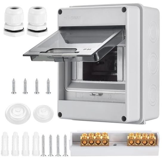 Coffret Electrique Etanche Exterieur Ip65, Boîte De Distribution 5 Modules, Boite De Boitier ...