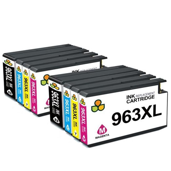 OFT 963 XL 8 Cartouche pour HP 963 XL HP 963XL compatibles avec HP Officejet Pro 9010 9014 9015 ...