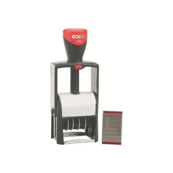 COLOP Classic 2160-RL Microban Tampon auto-encreur texte fixe, date 4 ...
