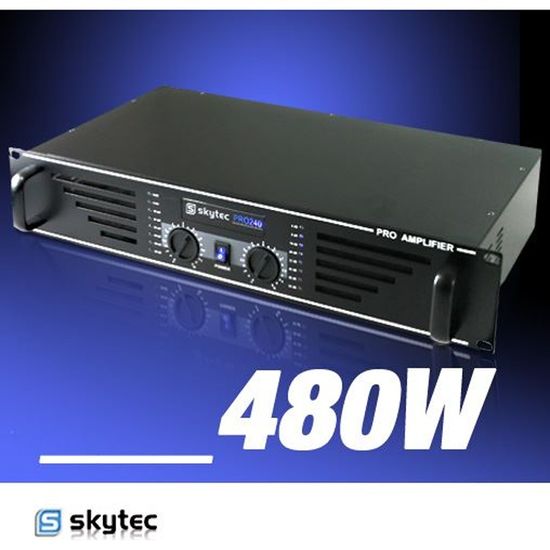 SkyTec SKY-240B - Amplificateur professionnel, 2 x 240 W, technologie moderne - Noir - Cdiscount ...